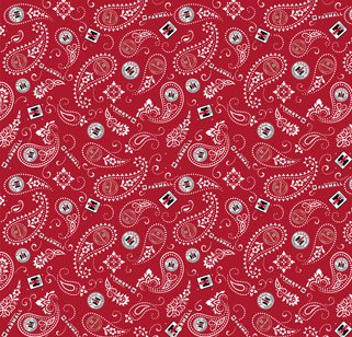 Benartex - Sykel - Farmall Red Paisley | The Quilt Basket